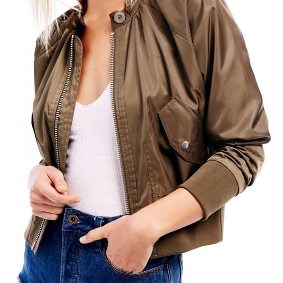 Free People | Jackets & Coats | Free People Midnight Bomber Jacket ...